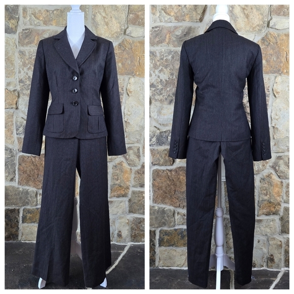 Ann Taylor | Pants & Jumpsuits | New Ann Taylor Wool Pinstripe Pantsuit ...